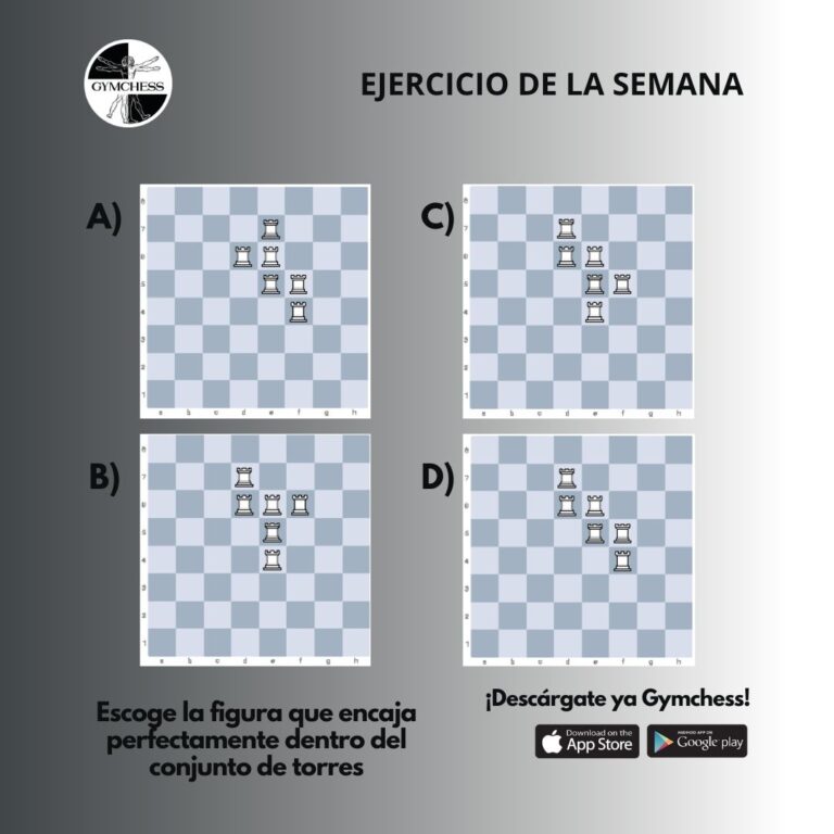 Ejercicios Gymchess: Encajando las torres - Gymchess